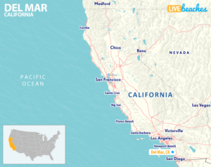 Map of Del Mar, California - Live Beaches