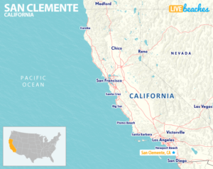 Map of San Clemente, California - Live Beaches