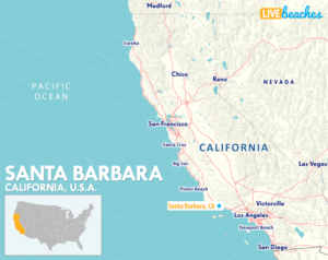 Map of Santa Barbara, California - Live Beaches