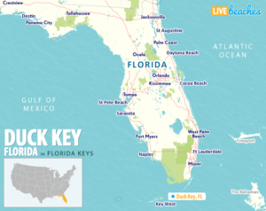 Map of Duck Key, Florida - Live Beaches