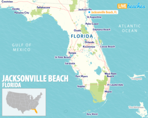 Map of Jacksonville Beach, Florida - Live Beaches