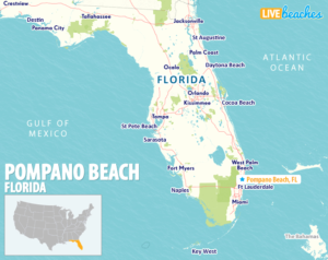 Map of Pompano Beach, Florida - Live Beaches