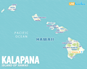 Map of Kalapana, Hawaii - Live Beaches