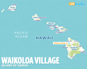 Map of Waikoloa Village, Hawaii - Live Beaches