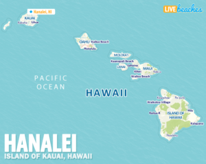 Map of Hanalei, Hawaii - Live Beaches