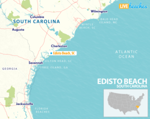 Map of Edisto Beach, South Carolina - Live Beaches