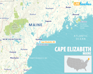 Map of Cape Elizabeth, Maine - Live Beaches