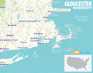 Map of Gloucester, Massachusetts - Live Beaches