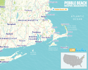 Map of Pebble Beach, Massachusetts - Live Beaches