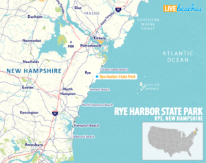 Map of Rye Harbor State Park in New Hampshire - Live Beaches