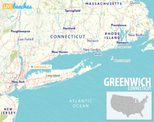 Map of Greenwich, Connecticut - Live Beaches