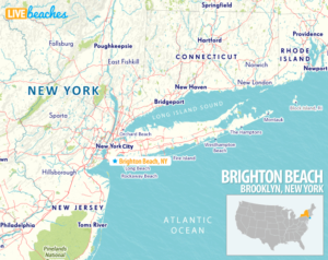 Map of Brighton Beach, New York - Live Beaches
