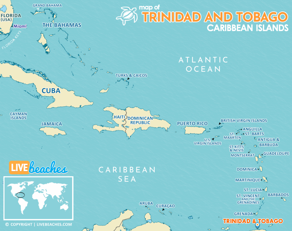 Map of Trinidad and Tobago | Plan a Trip to the Caribbean 🏖️