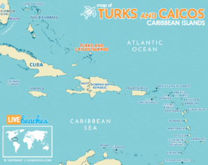 Map of Turks and Caicos Islands - Live Beaches