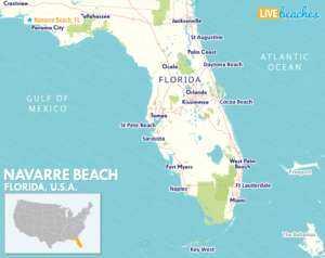 Map of Navarre Beach, Florida - Live Beaches