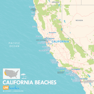 Map of Beaches in California - Live Beaches