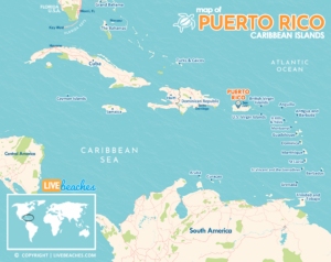 Map of Puerto Rico - Live Beaches