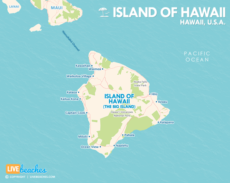Map of Island of Hawaii 🗺️ Interactive Map of Hotels & Resorts