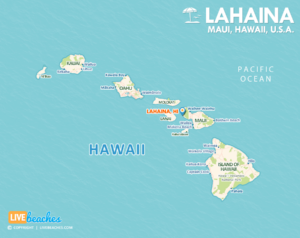 Map of Lahaina Beach, Hawaii - Live Beaches