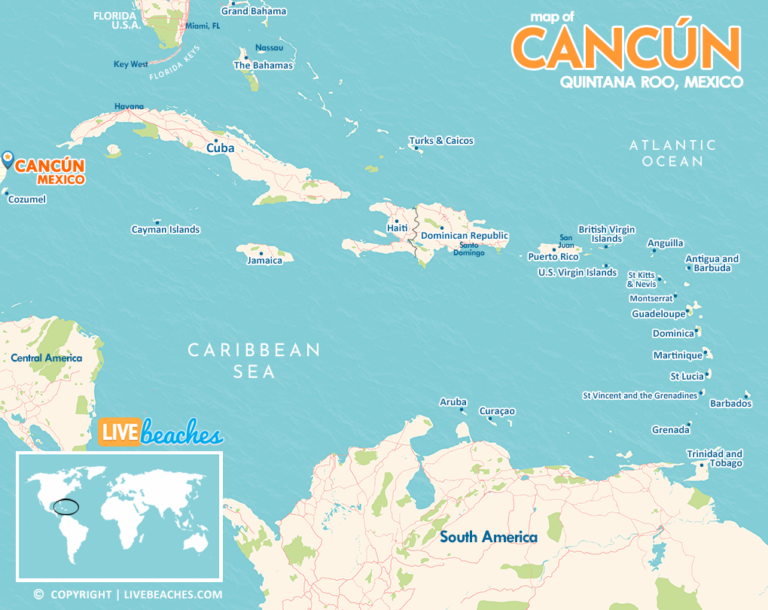 Map of Cancun | Book your Caribbean Escape Today ☀️