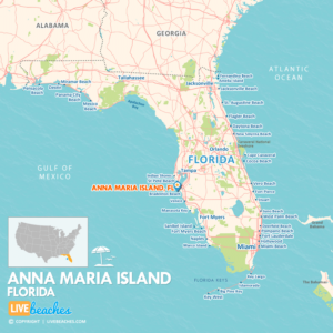 Map of Anna Maria Island, Florida - Live Beaches