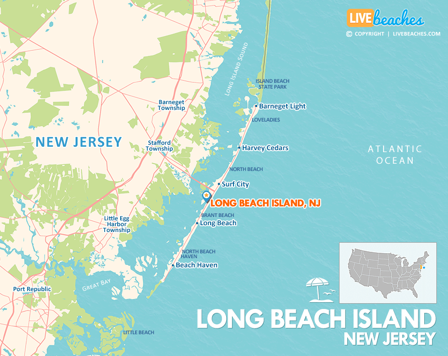 Map Of Long Beach Island New Jersey Live Beaches