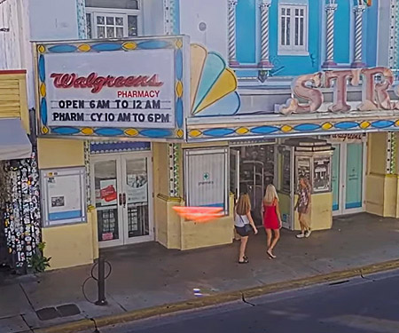 Live Duval Street Webcam from La Trattoria in Key West, FL