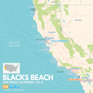 Map of Blacks Beach in San Diego | Where is Blacks Beach?